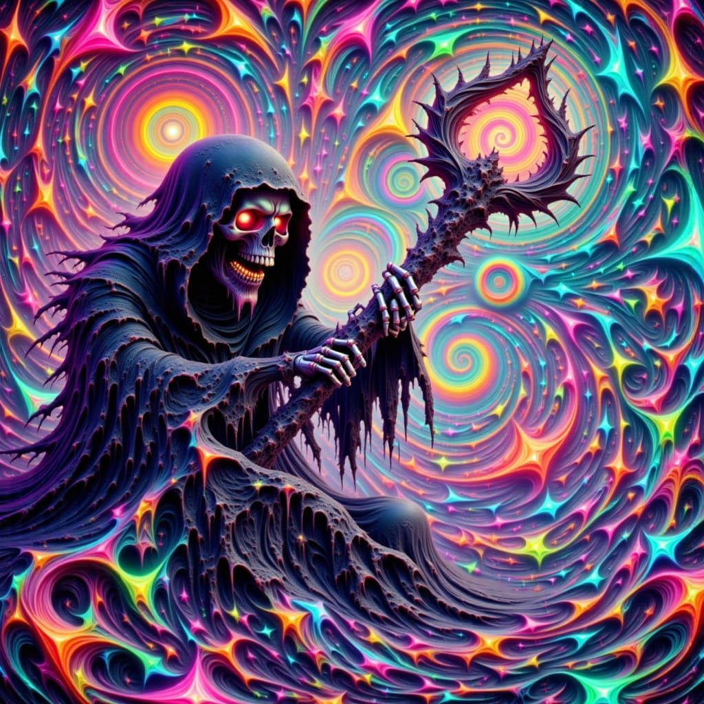 Surreal Grim Reaper Embodied as Ace of Spades in P... - AI Art