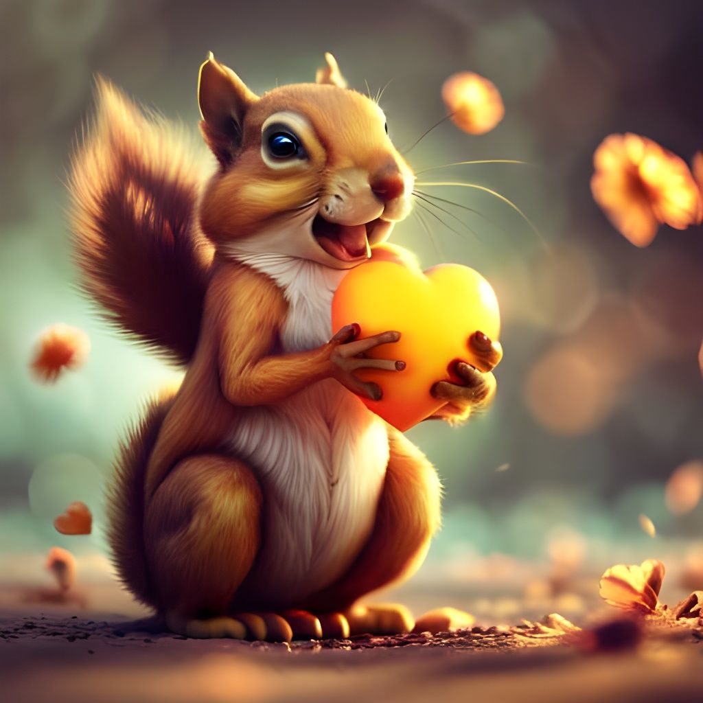 Skippy The Squirrel Loves You!! - AI Generated Artwork - NightCafe Creator