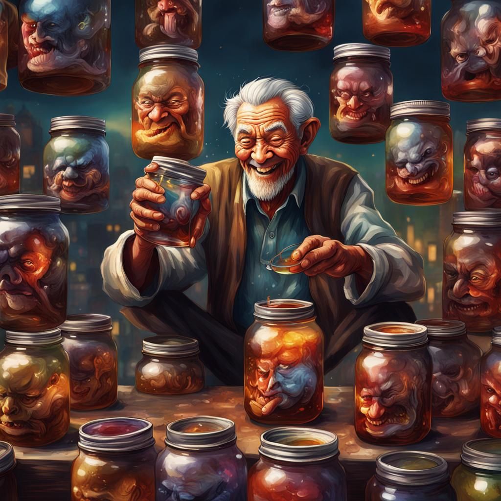 Not enough jars for the Anger - AI Generated Artwork - NightCafe Creator