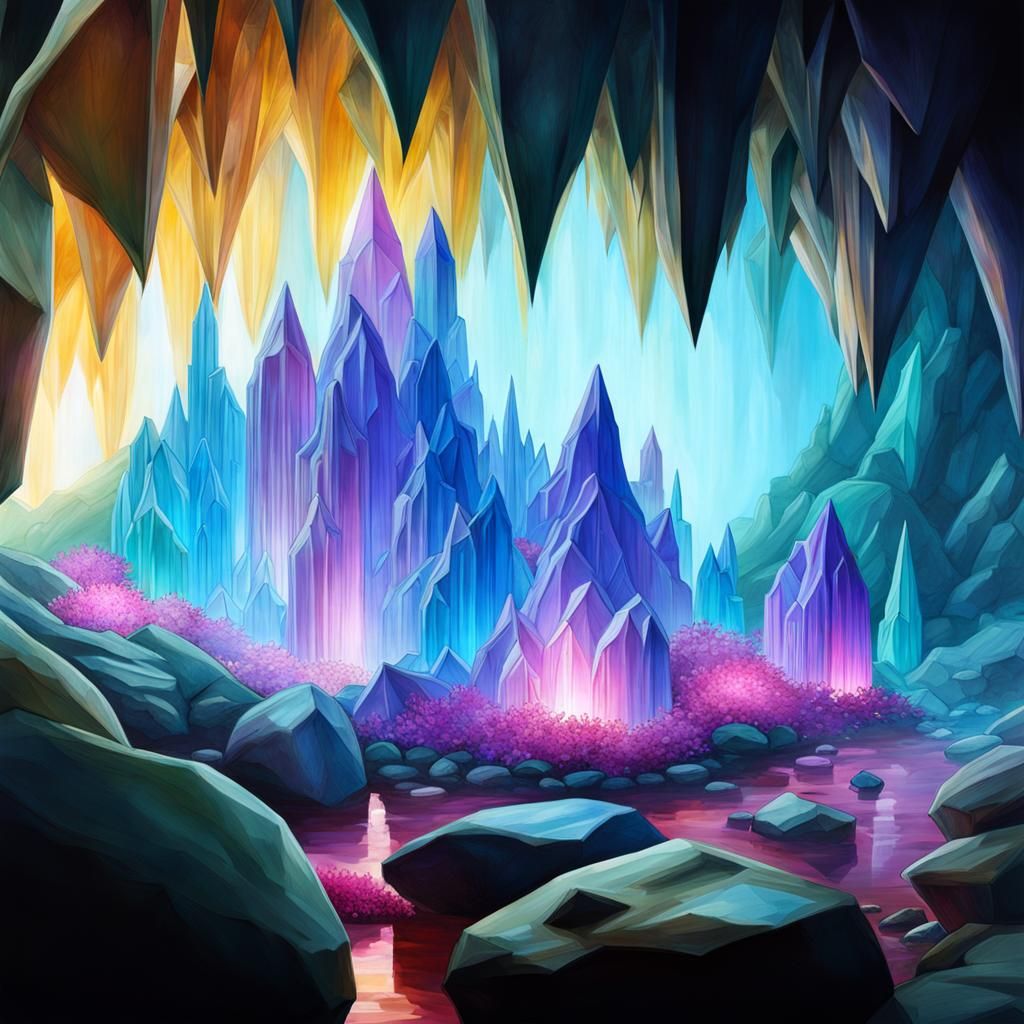 gem cave - AI Generated Artwork - NightCafe Creator