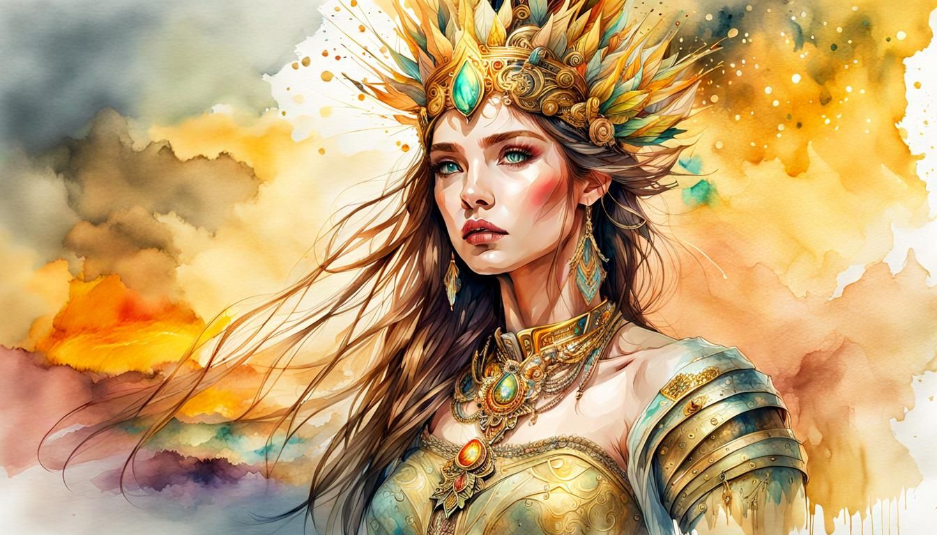 Lady of Gold - AI Generated Artwork - NightCafe Creator