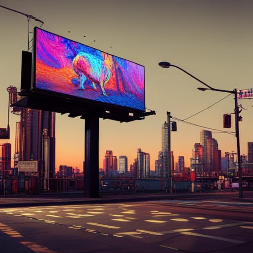 Discolored Billboard - AI Generated Artwork - NightCafe Creator