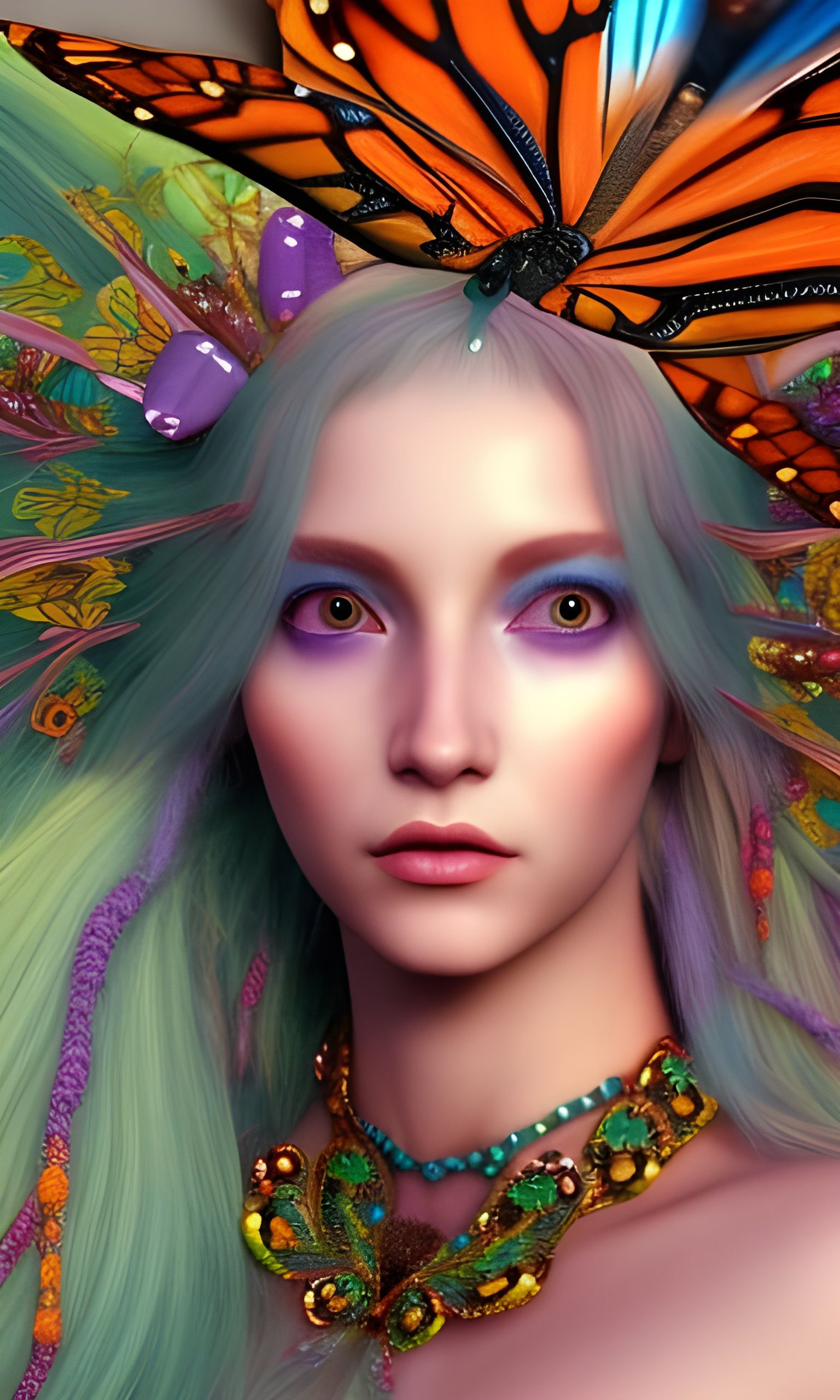 Monarch Butterfly Elf #3 - AI Generated Artwork - NightCafe Creator