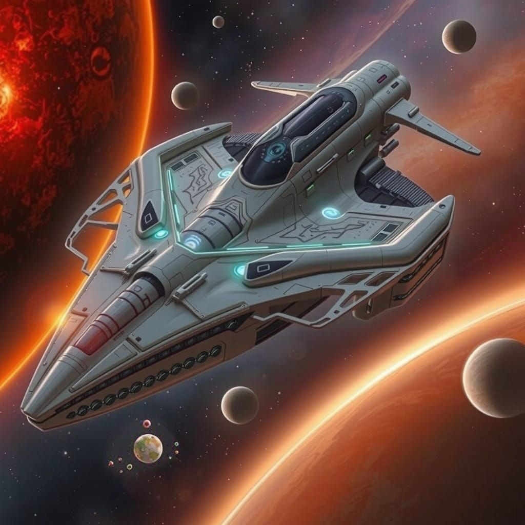 A majestic, spaceship with aerodynamic lines, grown from cutting-edge ...