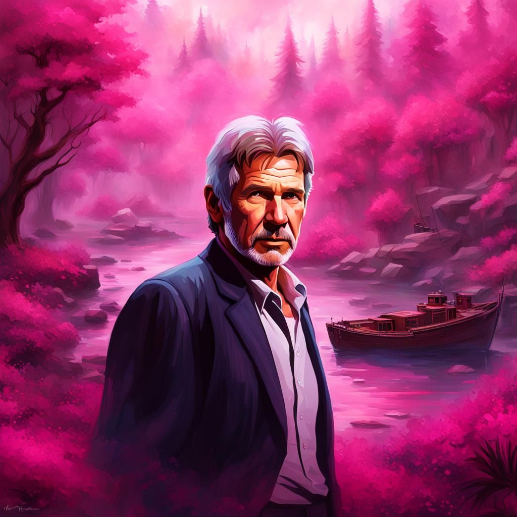 actor harrison ford, minimalist, Cleancore, fine art, fisheye, Game ...