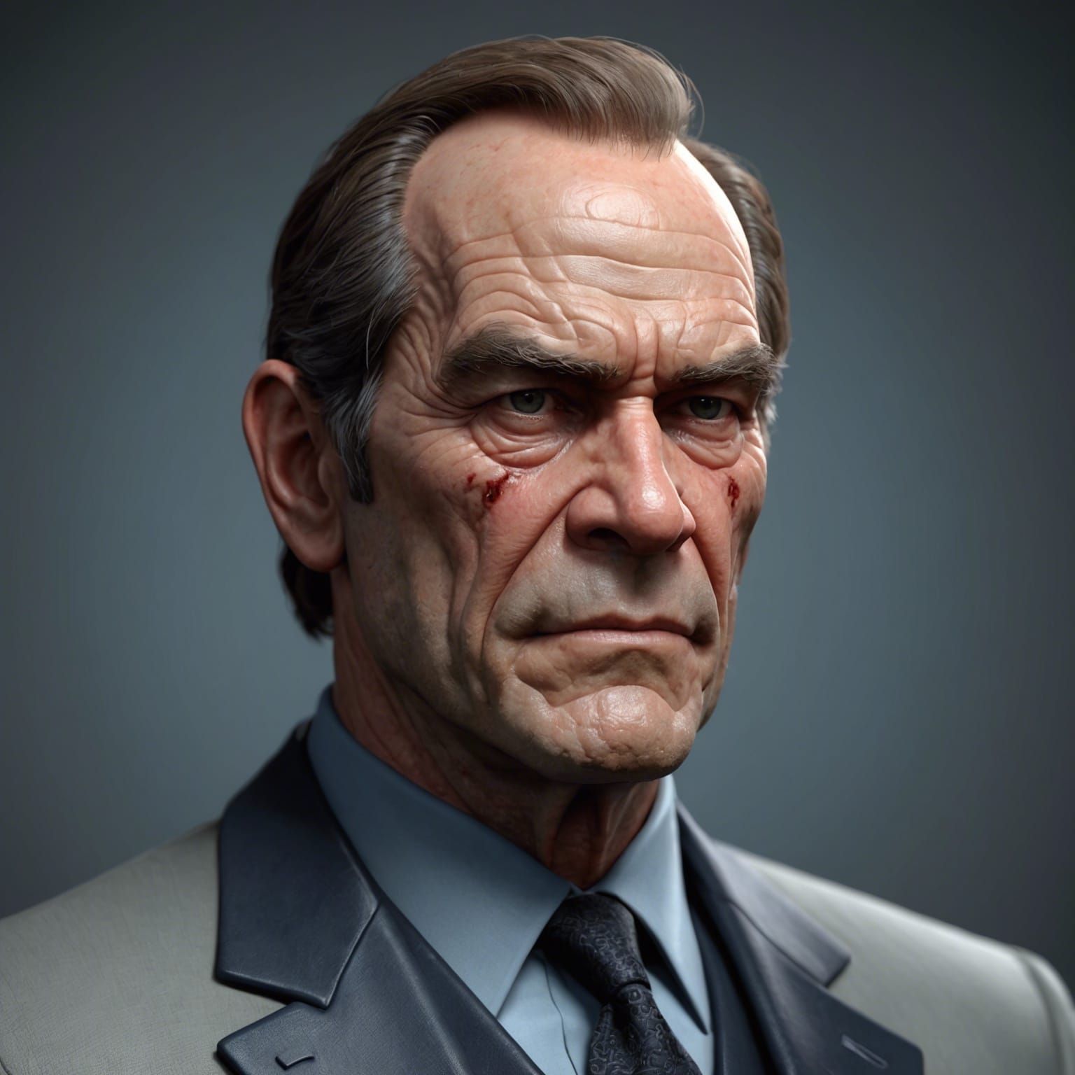two face actor tommy lee jones resin cast 3ds Max dynamic lighting - AI ...