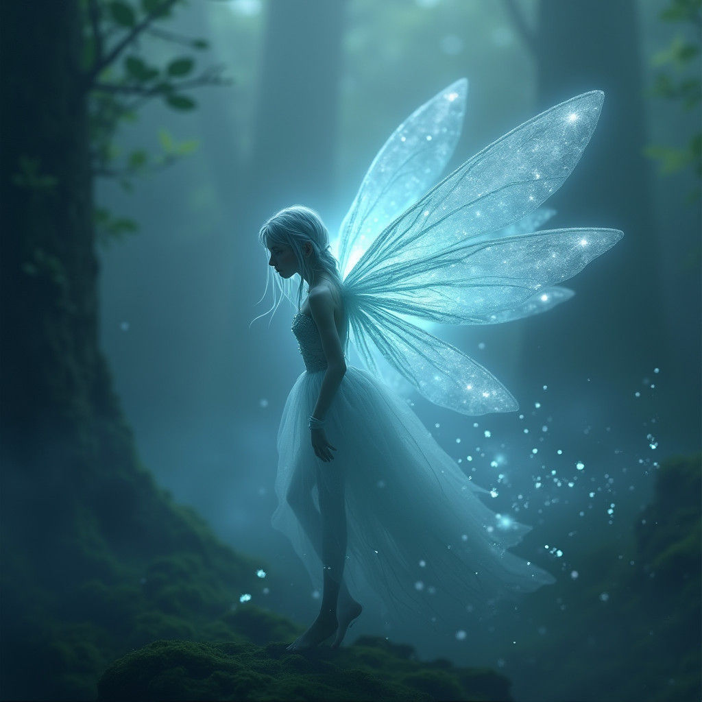 Mist sprites are tiny, glowing fey with translucent wings that shimmer ...