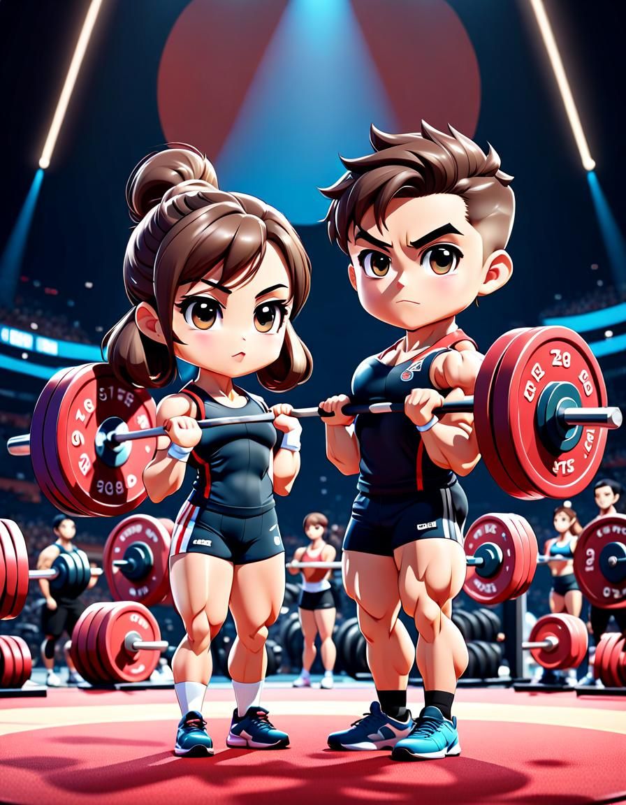 Chibi work as Weightlifting Athlete Players - AI Generated Artwork ...