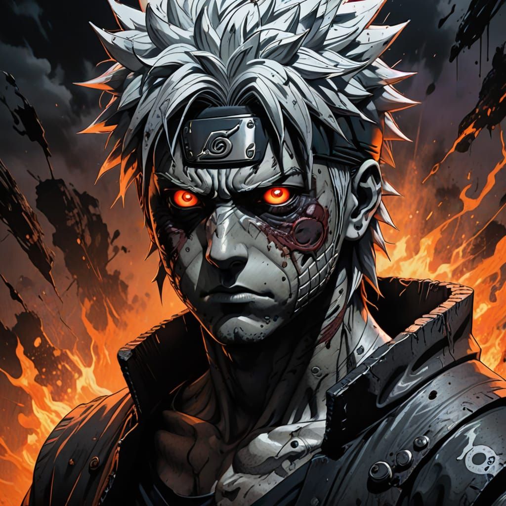 Ok - Hyperrealistic Zombie Naruto in Dark Apocalypse Comic A...