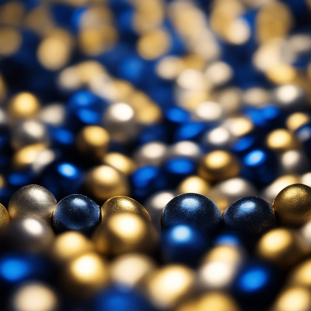 Silver, blue and gold - AI Generated Artwork - NightCafe Creator