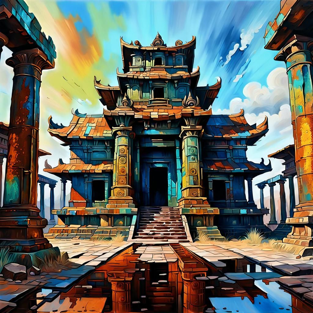 Temple of Rust - AI Generated Artwork - NightCafe Creator