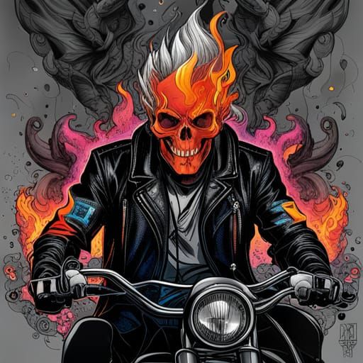 Ghost Rider - AI Generated Artwork - NightCafe Creator