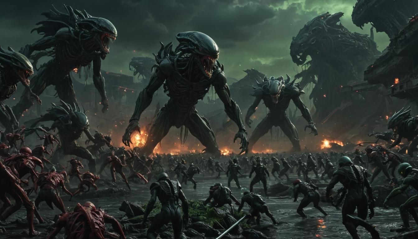 Alien War - AI Generated Artwork - NightCafe Creator