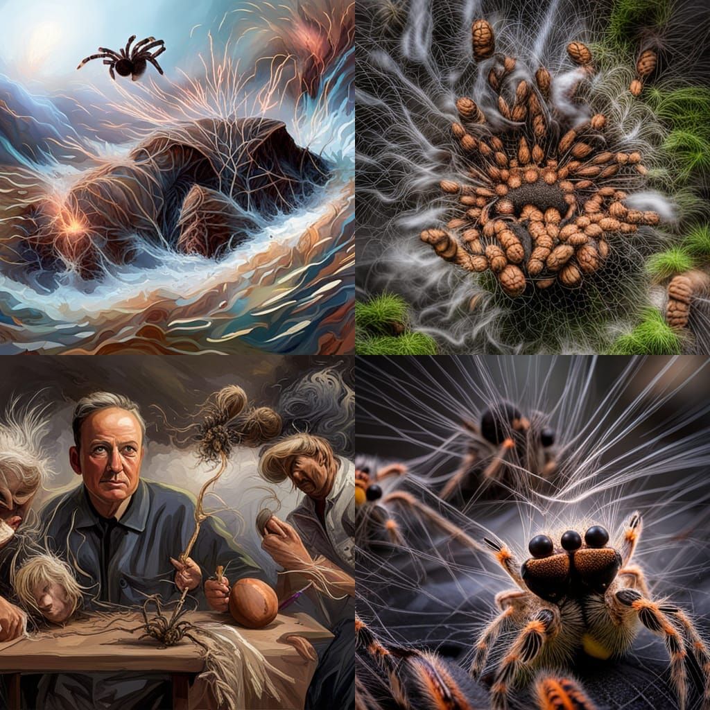 An explosion of tarantulas - AI Generated Artwork - NightCafe Creator