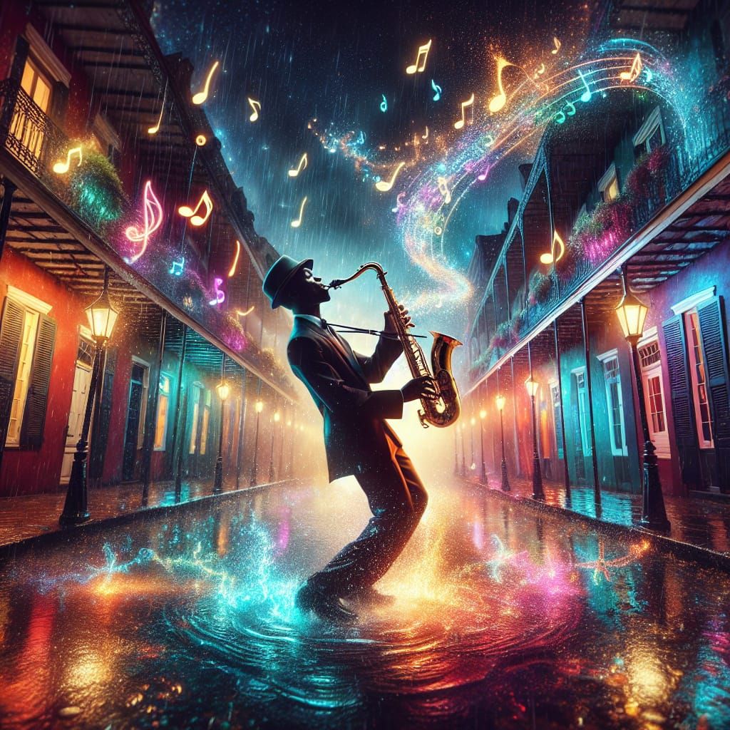 Neon Jazz Nights - AI Generated Artwork - NightCafe Creator