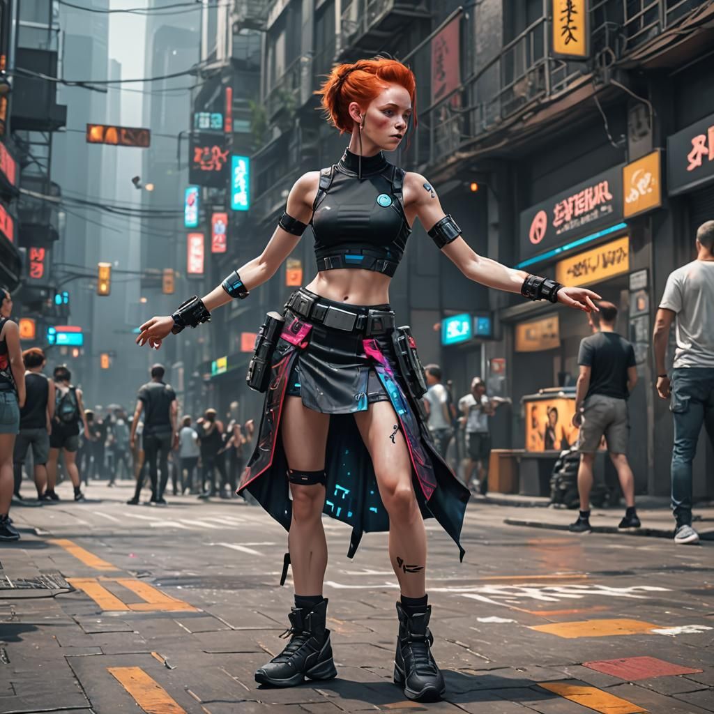 Cyberpunk street dancer. - AI Generated Artwork - NightCafe Creator