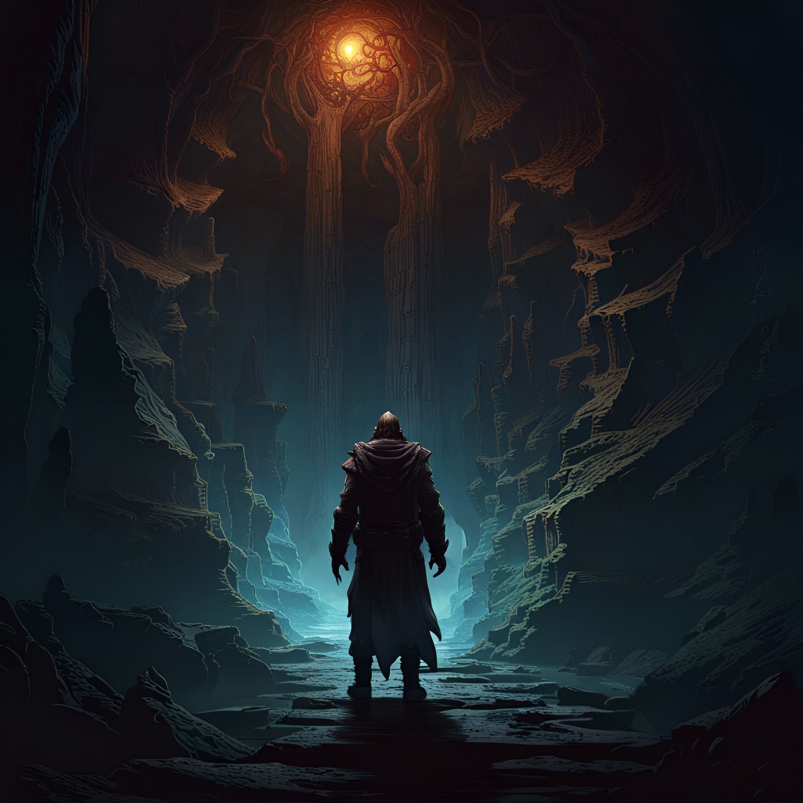 madman looking into the abyss - AI Generated Artwork - NightCafe Creator