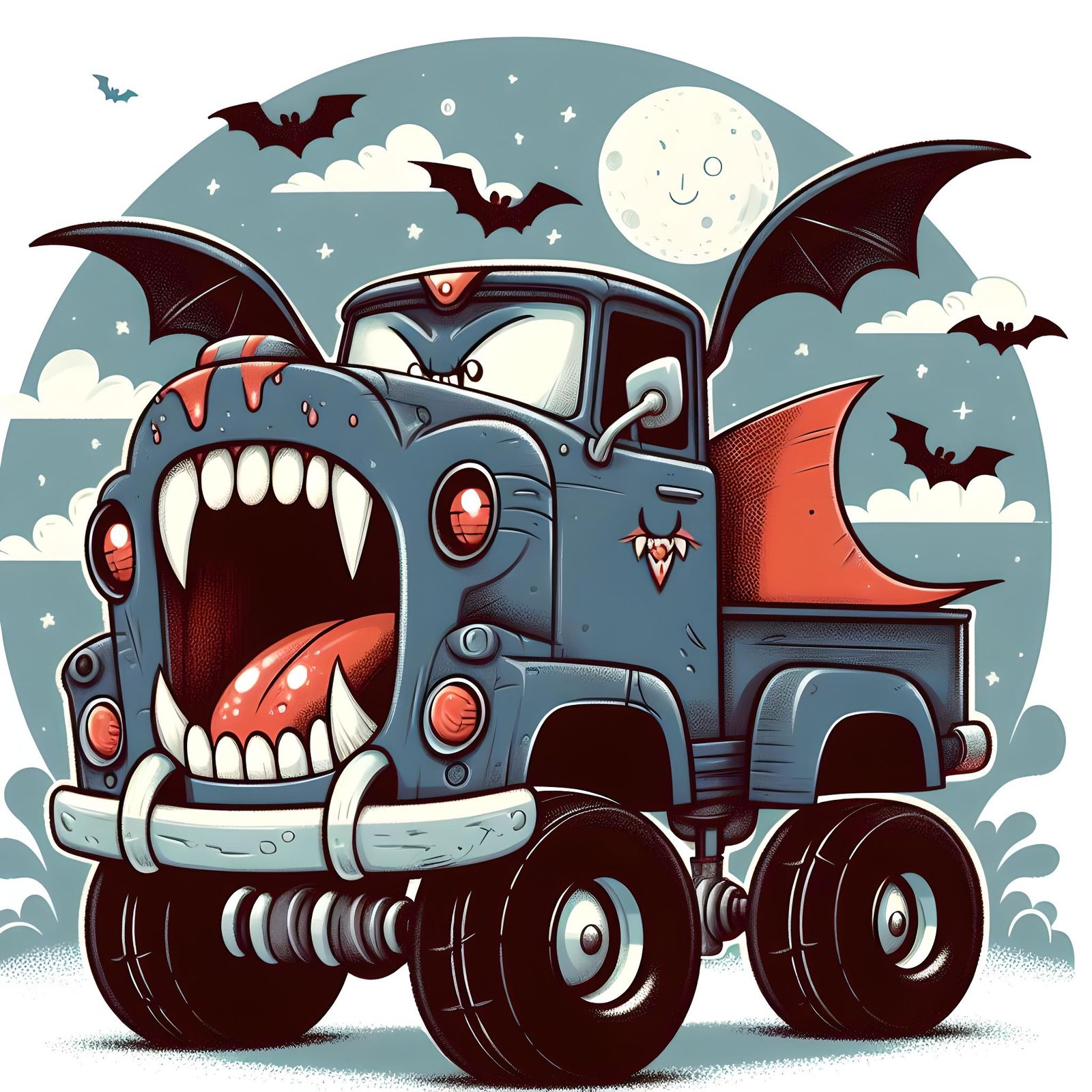Vampire Monster Truck - AI Generated Artwork - NightCafe Creator