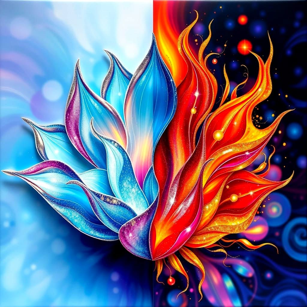 burning flower – China: Yin und Yang, Frau und Mann – India: Yoni und ...
