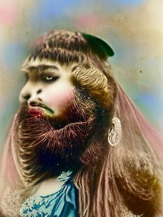 Portrait of the most beautiful bearded lady of 1898 - AI Generated ...
