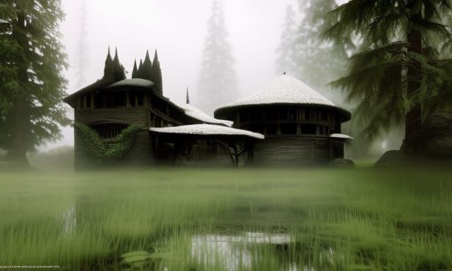 photorealistic; dark fantasy; 8k; lovecraftian; fire, mist, volumetric ...