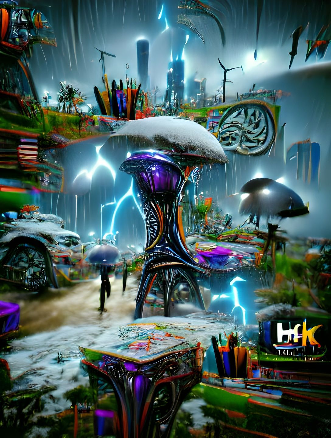 8k resolution concept art hyperdetailed Tim Burton HDR futuristic ...