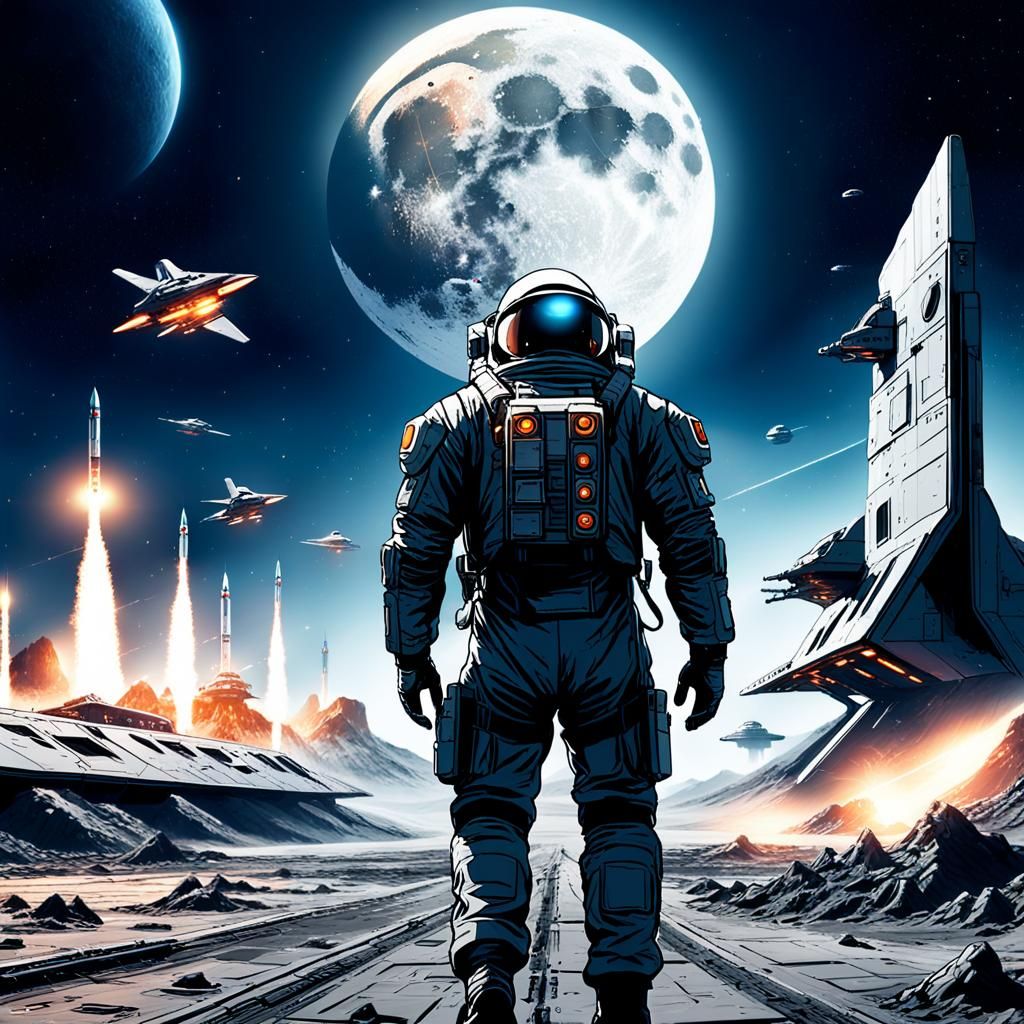 A moon military base - A moon military base