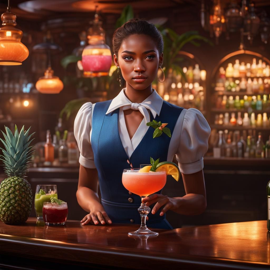 beautiful bartender - AI Generated Artwork - NightCafe Creator