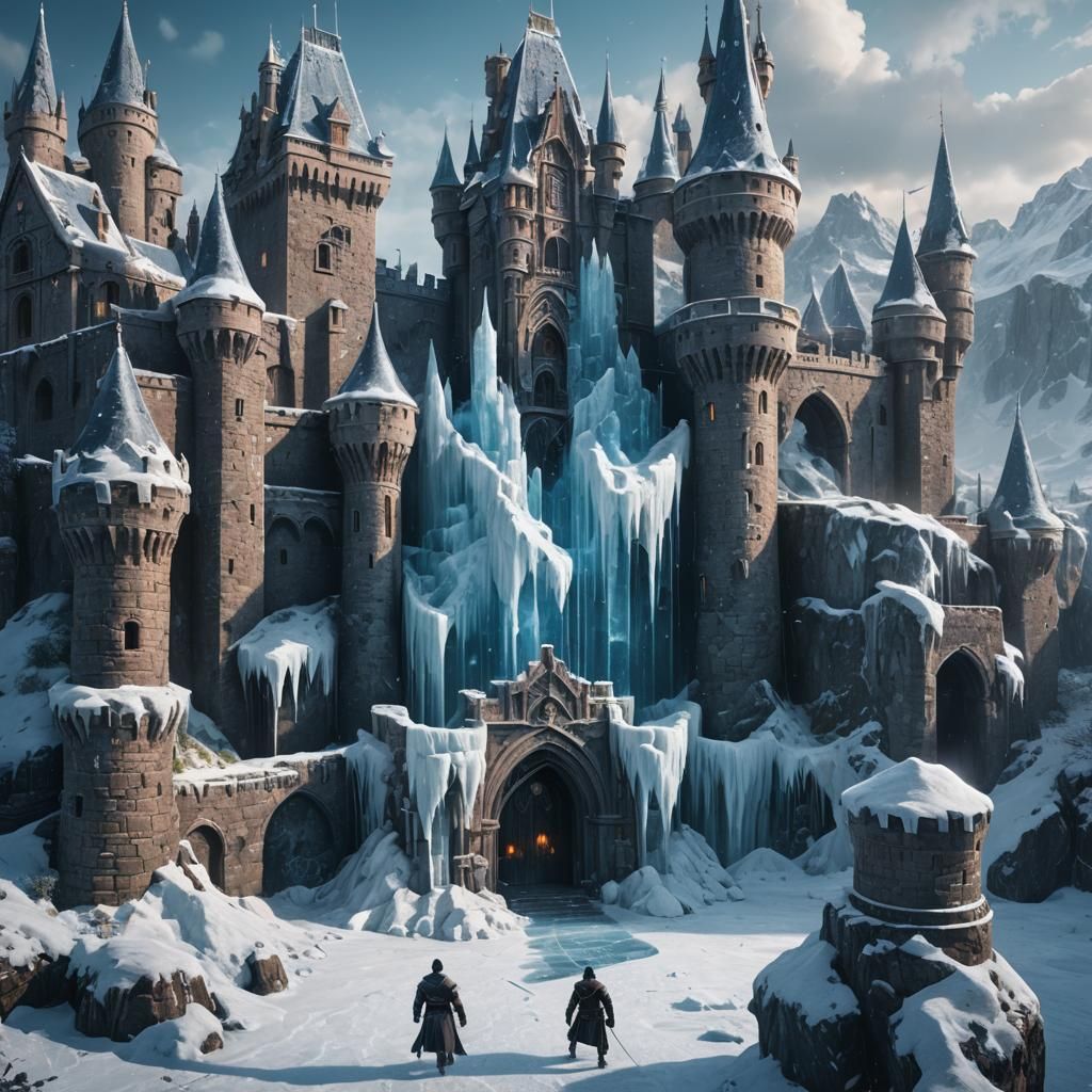 icy castle - AI Generated Artwork - NightCafe Creator