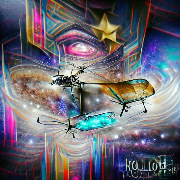 Holy-copter inter Galaxy - AI Generated Artwork - NightCafe Creator