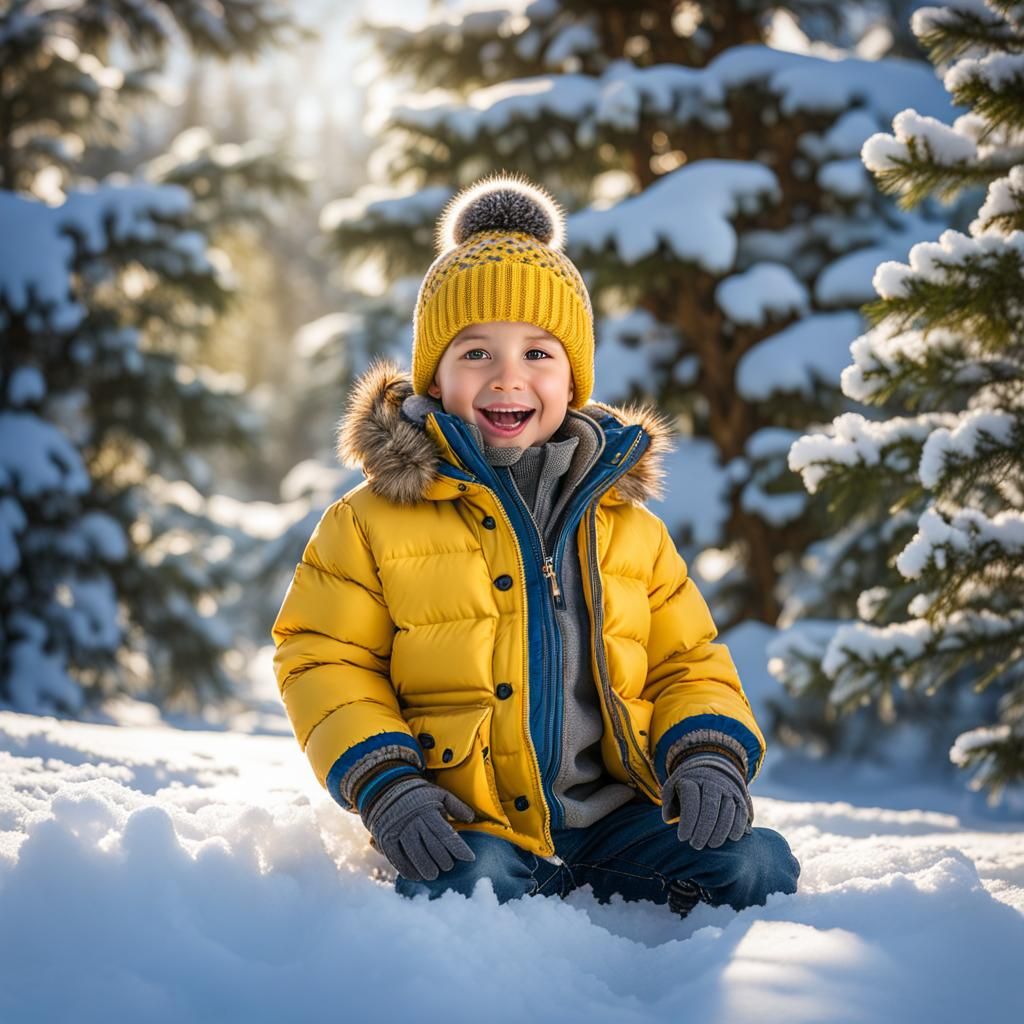 Playing in the Snow - AI Generated Artwork - NightCafe Creator