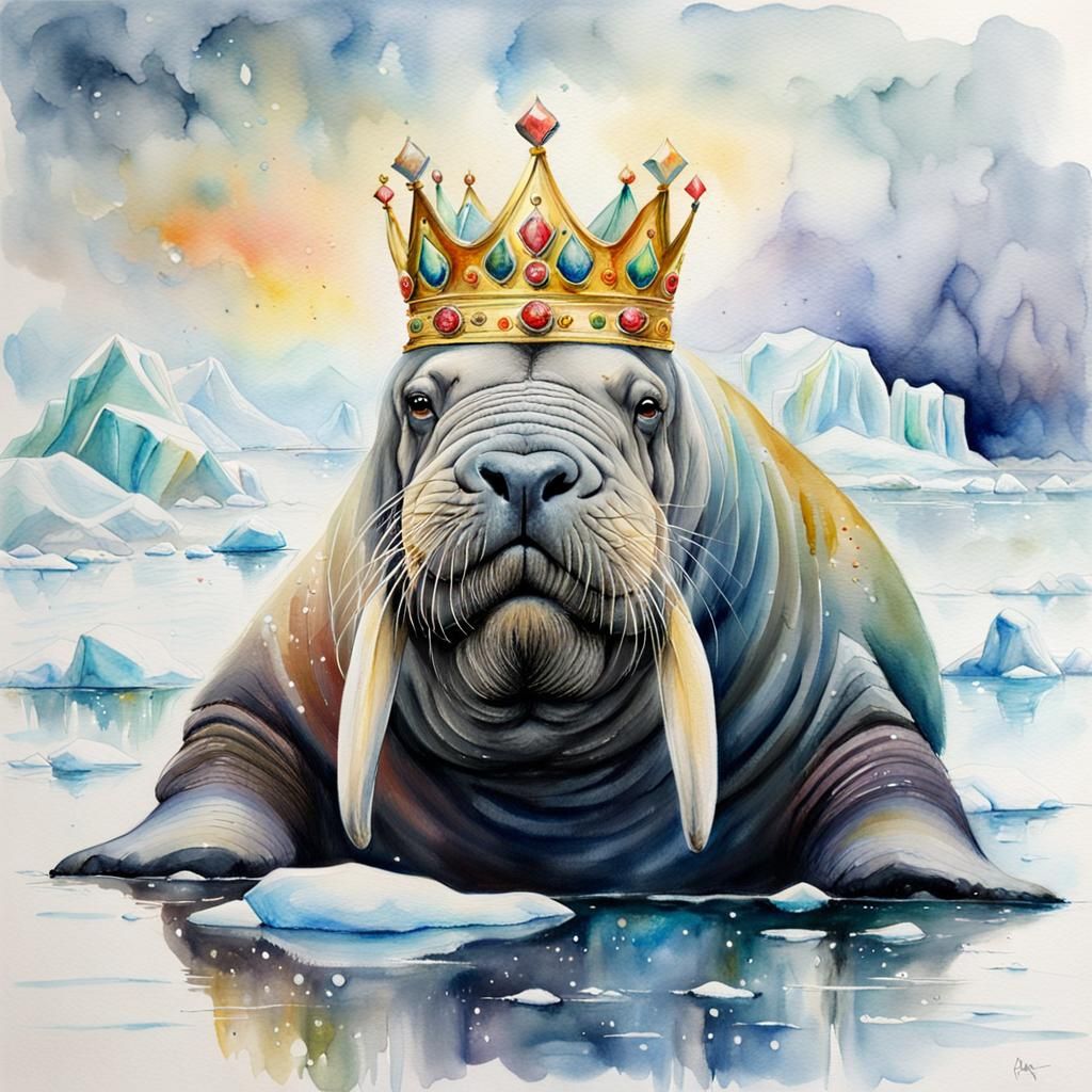 Walrus king - AI Generated Artwork - NightCafe Creator