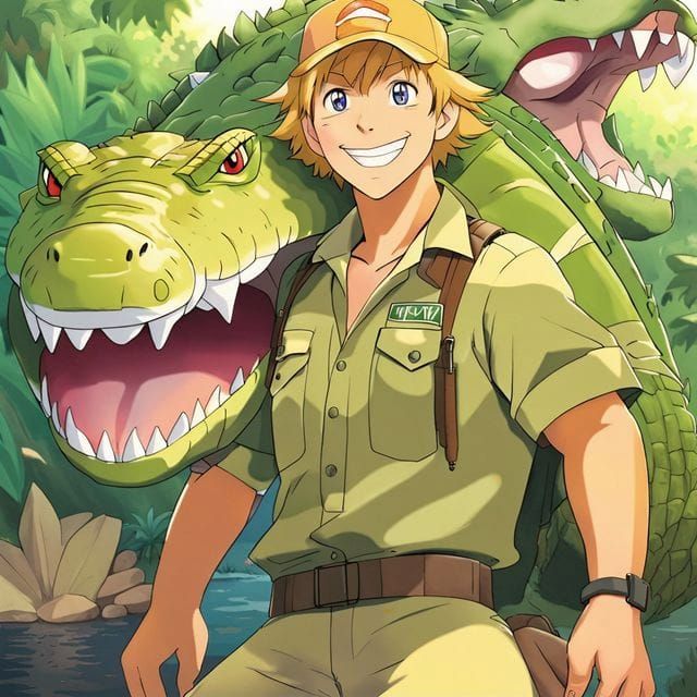Steve Irwin, Pokemon Trainer - AI Generated Artwork - NightCafe Creator