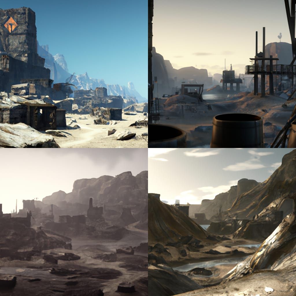 Desolate wasteland part 1 - AI Generated Artwork - NightCafe Creator