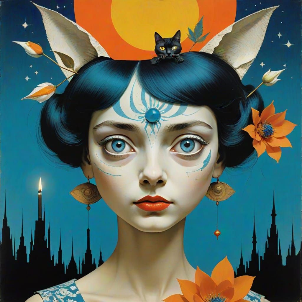 Surreal Pinocchio Portrait in Steampunk Style with... - AI Art