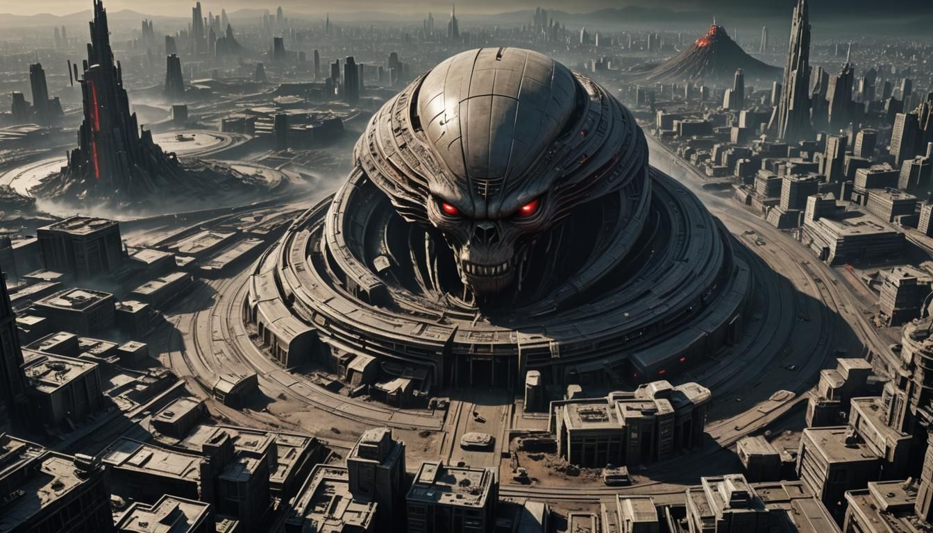 Alien Mega City - AI Generated Artwork - NightCafe Creator