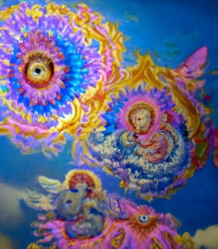 Sacred Geometry in Heaven with beautiful pink and orange light , and ...