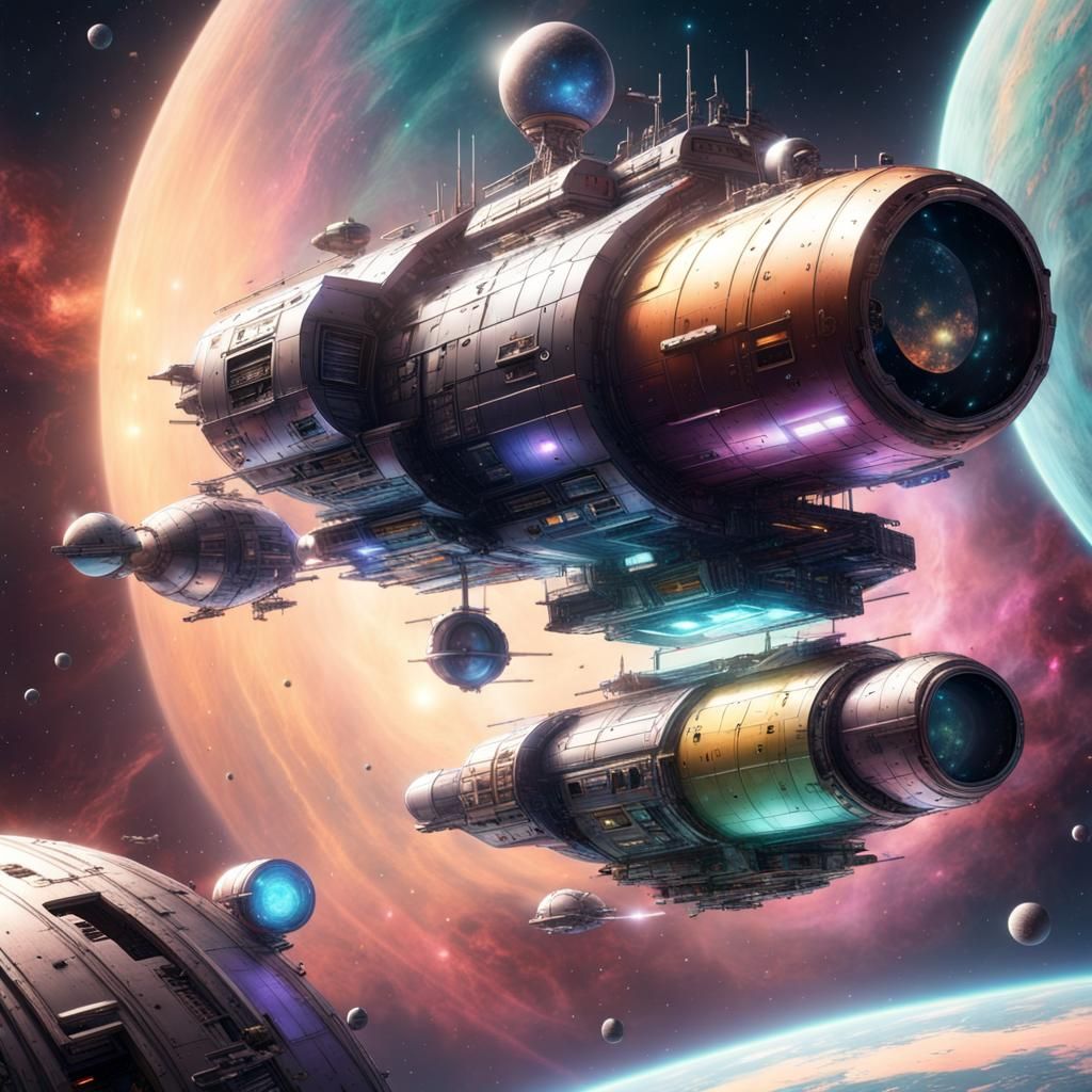 Spaceships - AI Generated Artwork - NightCafe Creator