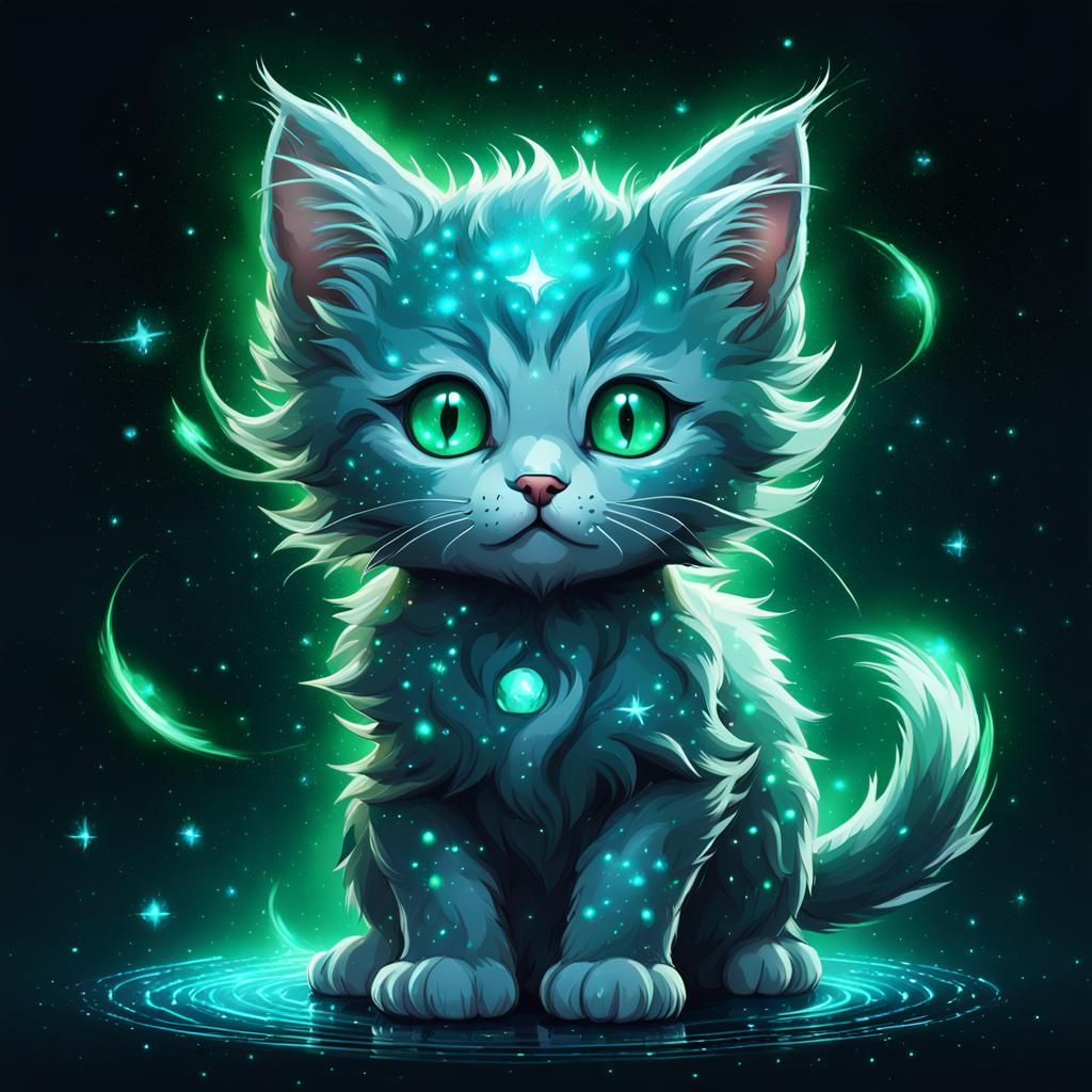 Magical Kittten - AI Generated Artwork - NightCafe Creator