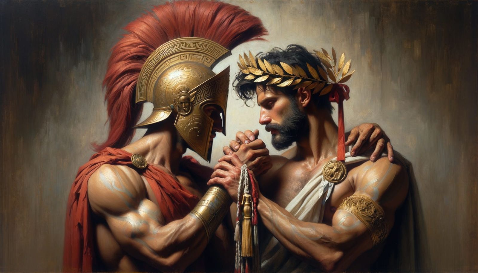 Achilles and Patroclus - AI Generated Artwork - NightCafe Creator
