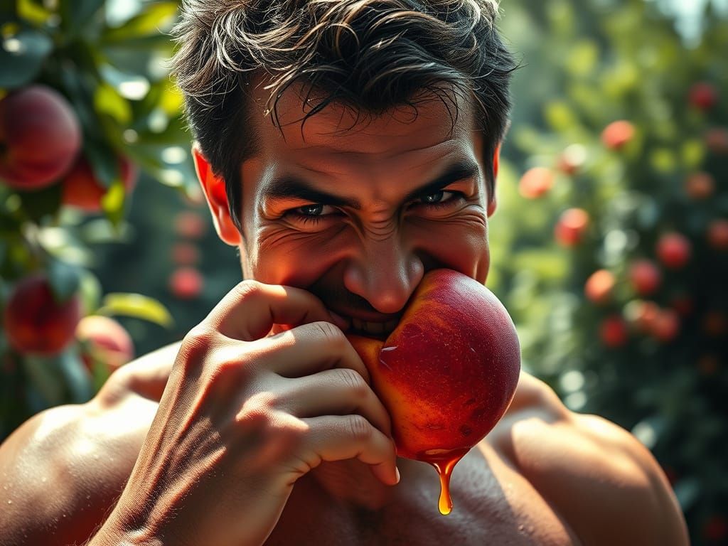 Hero image for my challenge "Beefcake Faces Biting into Fruits" (Link ...
