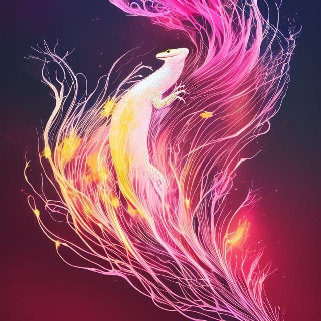 mythical fire lizard - AI Generated Artwork - NightCafe Creator