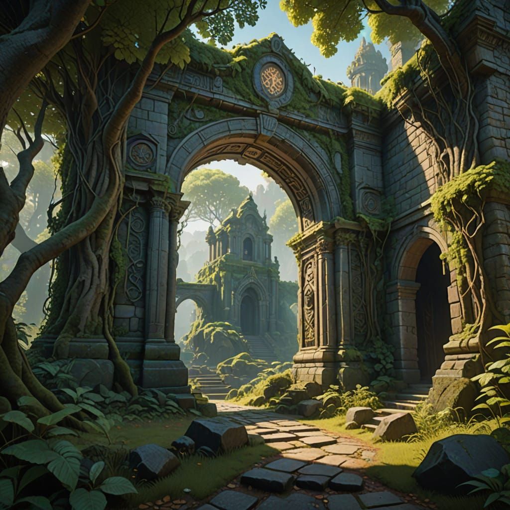 Sleeping Magical Ruins - Enchanted Library of Ancient Forest...