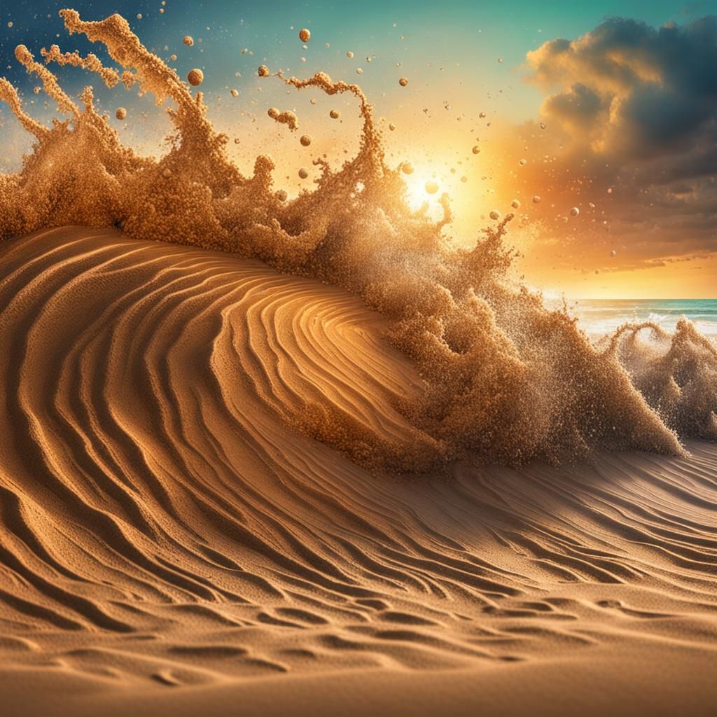 Sand waves - AI Generated Artwork - NightCafe Creator