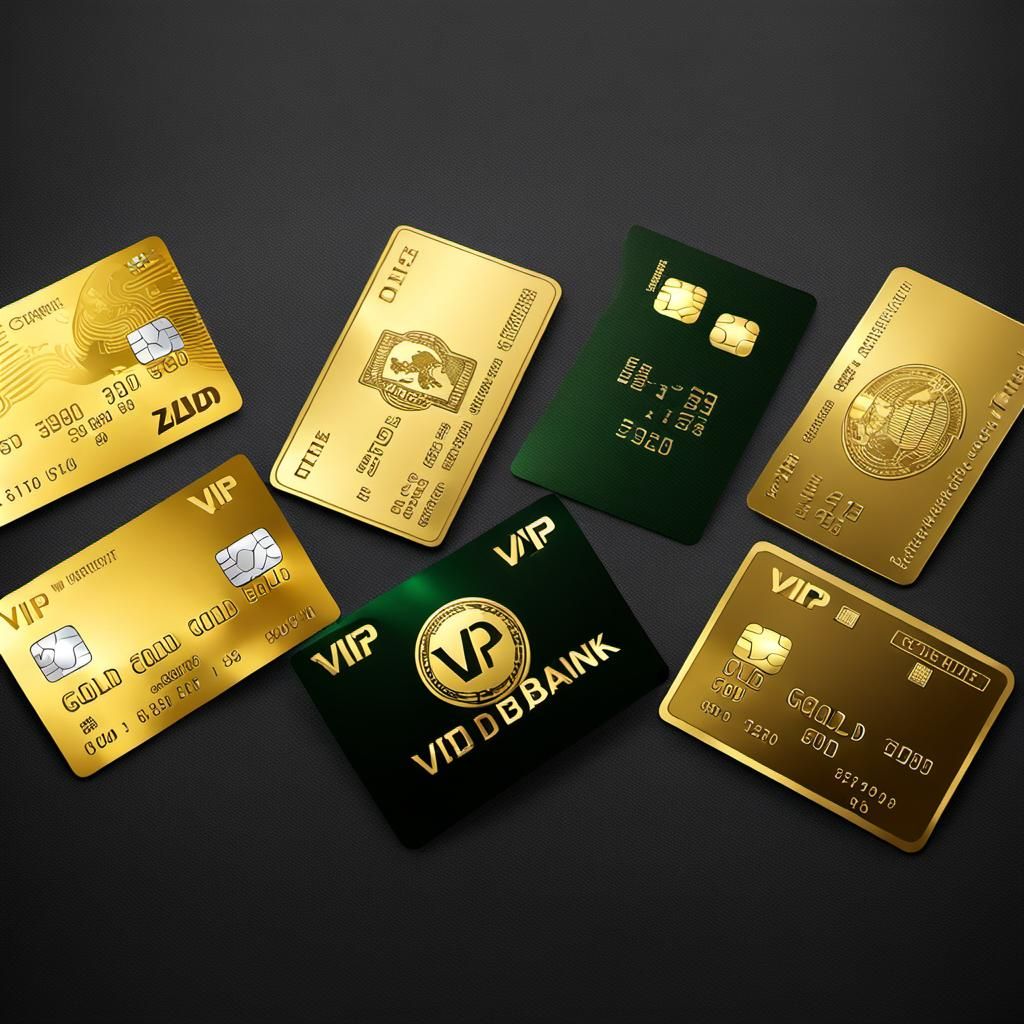 Debit and VIP Gold Bank cards, different countries. - AI Generated ...