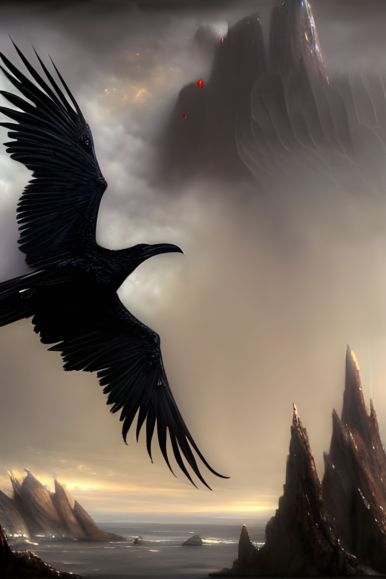 Raven fantasy art 2 - AI Generated Artwork - NightCafe Creator