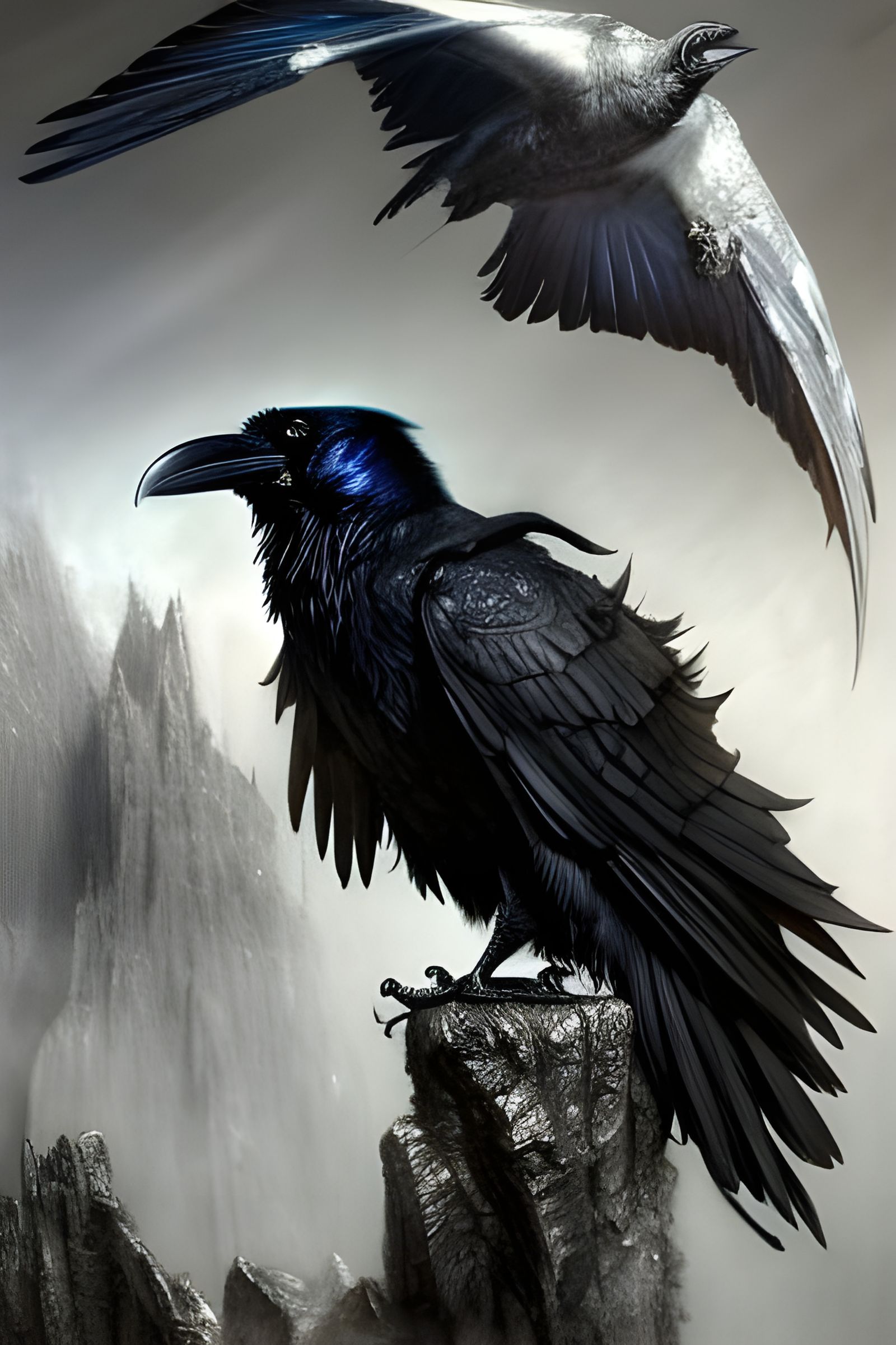 Raven fantasy art 6 - AI Generated Artwork - NightCafe Creator