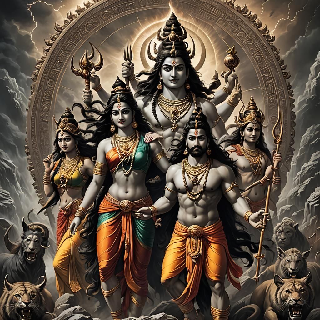 Maruts Storm Gods and Sons of Rudra (Shiva) and Pṛśni (Parvati) - AI ...