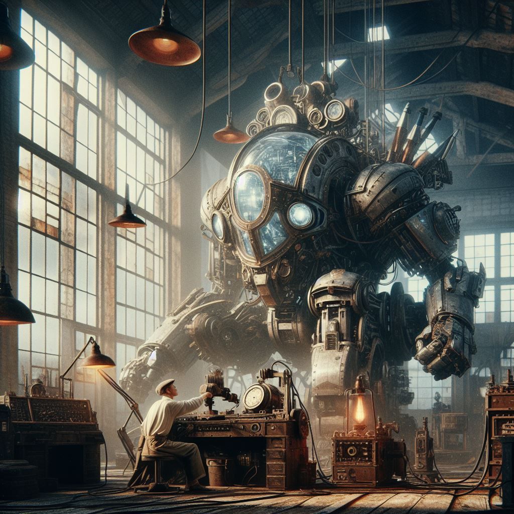 Tesla-punk, test running the mech - AI Generated Artwork - NightCafe ...