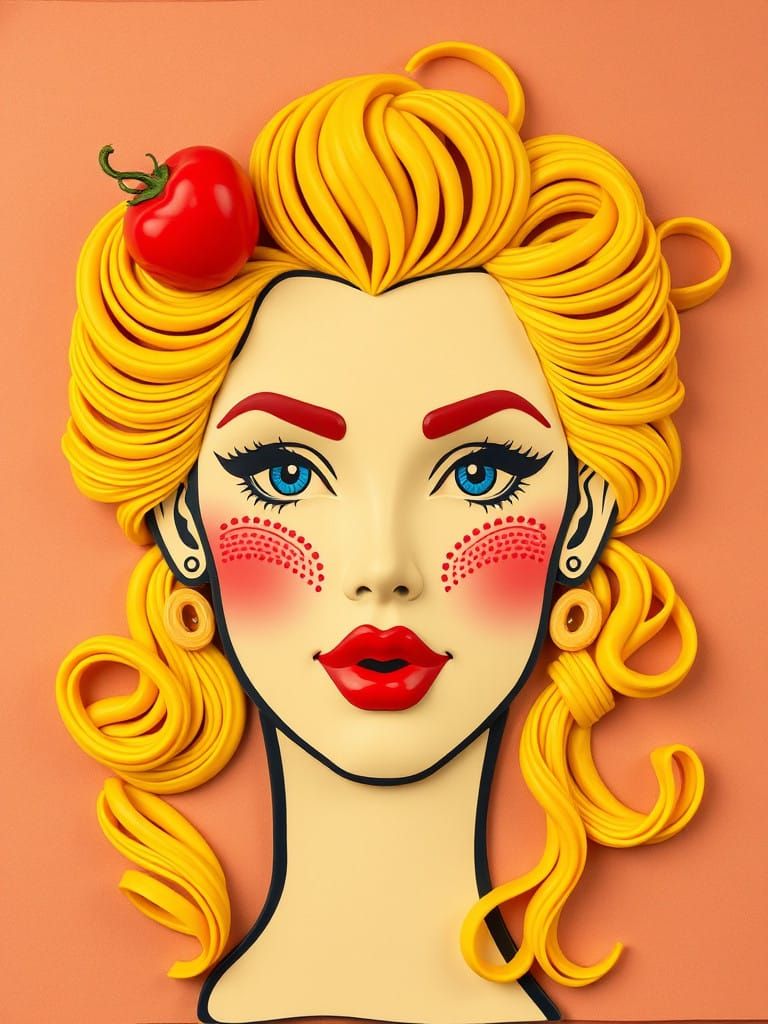Vibrant Pop Art Portraits of Pasta Lovers - AI Art